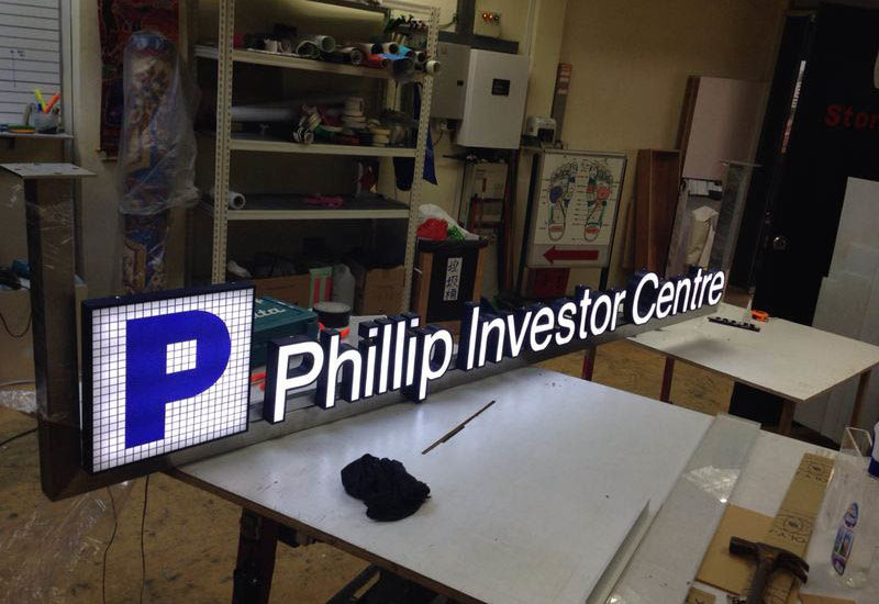 frontlit acrylic boxup signage | City Advertising
